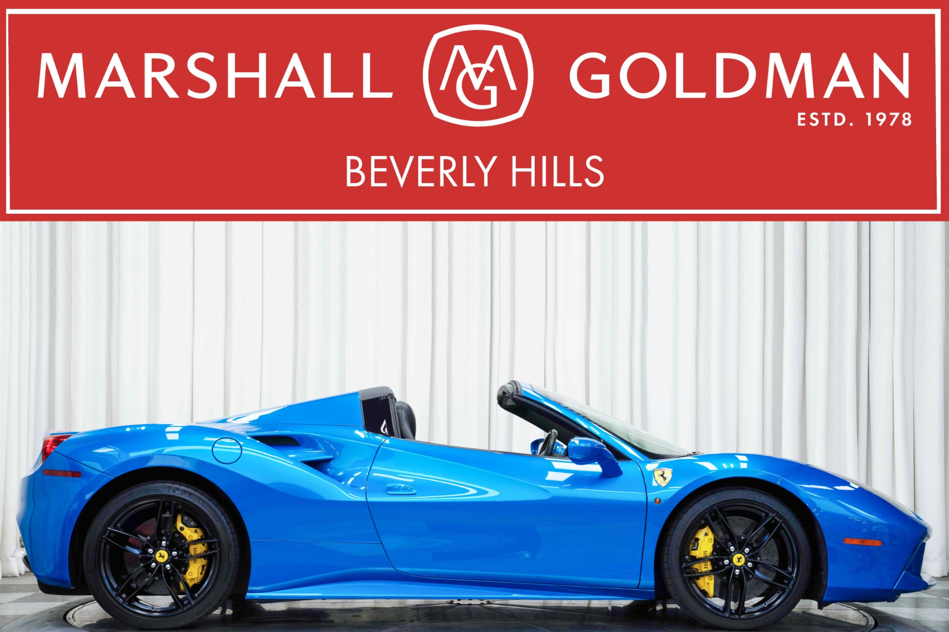 Blu Corsa Ferrari 488 Spider -Low Miles, Carbon/Leather Steering Wheel ...